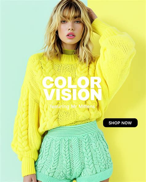 Vibrant Fashion Model Advertisement Featuring Bold Colors Flyer Playground