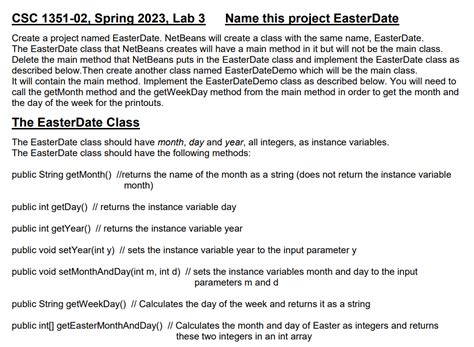 Solved Csc 1351 02 Spring 2023 Lab 3 Name This Project