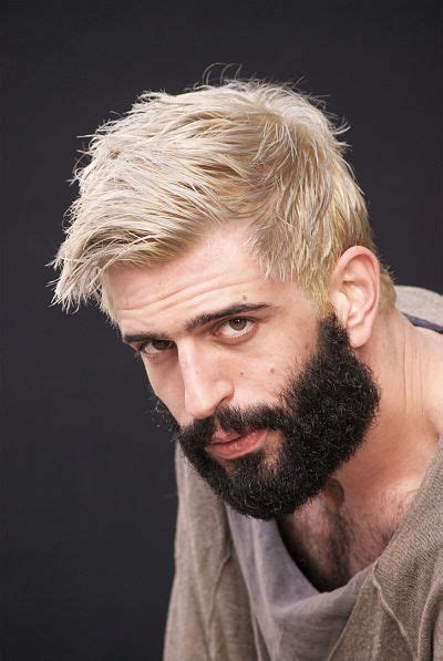 Platinum Blonde Hair Men Dyed Blonde Hair Bleached Hair Men