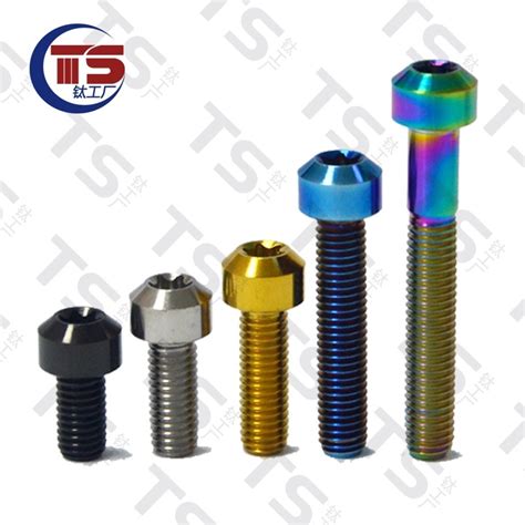 Ts สกรูโลหะผสมไททาเนียมทรงกระบอกด้านใน Torx Tc4m8x15 20 25 ขี่คาลิปเปอร์รถจักรยานยนต์ดัดแปลงหลาก