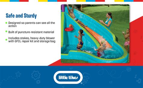 Little Tikes Slam ‘n Curve Slide Outdoor Summer Playset Water Fun