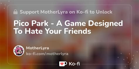 Pico Park A Game Designed To Hate Your Friends Ko Fi Where Creators Get Support From Fans