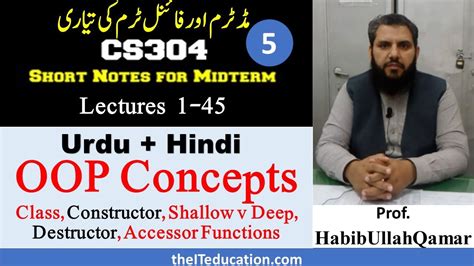 CS Short Lectures Cs Midterm FinalTerm Member Functions Constructors Shallow V Deep
