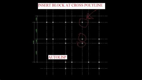 Autolisp Program For Inserting Blocks At The Intersections Of Polylines In Autocad Youtube