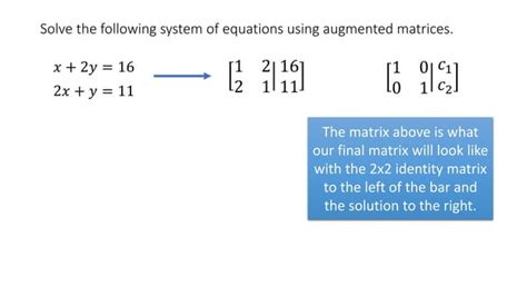 Solve Systems Using Augmented Matrices Pptx