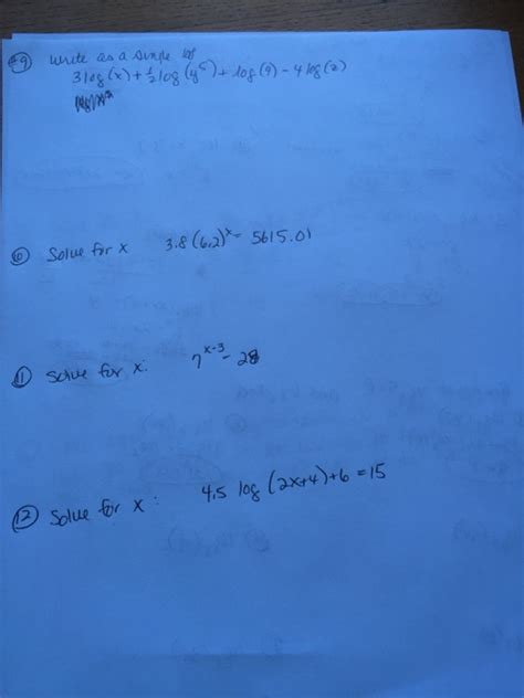 Solved Write As A Simple G Log X Log Y Chegg Com