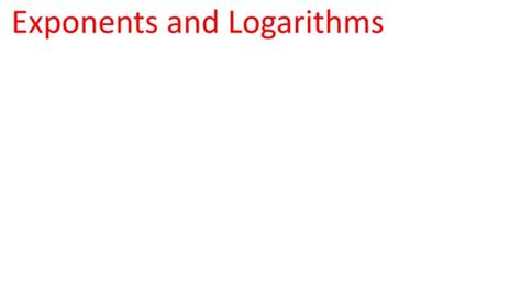 Logarithm Simple Pptx Physics Science