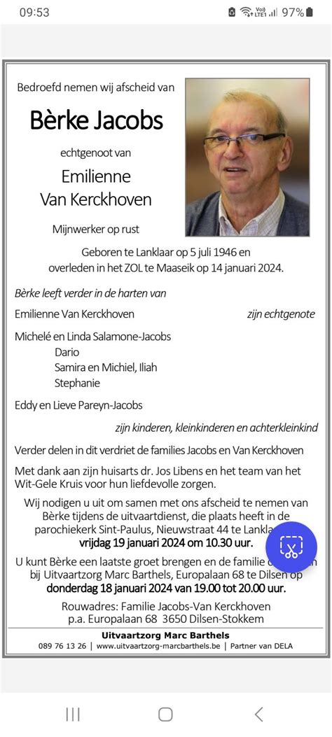 Jacobus Jacobs † 14 01 2024 Inmemoriam