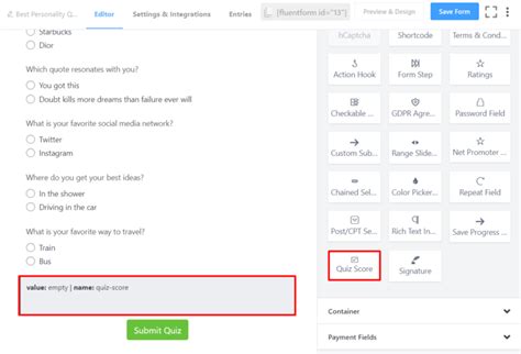 Create A Personality Quiz In Wordpress 6 Easy Steps Fluent Forms