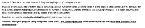 Solved Chapter 6 Exercise 1 Textbook Chapter 6 Programming