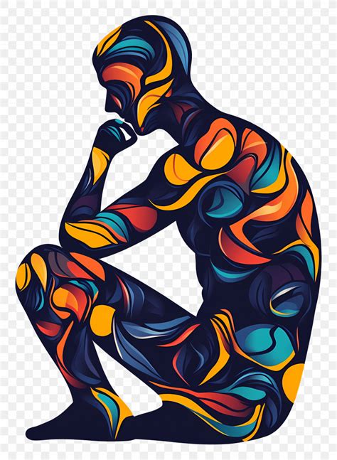 Thinking Man Silhouette Abstract Thinking Person Png 2720x3716px