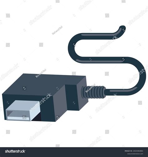 Usb Cable Vector Cartoon Illustration Isolated Stock Vector Royalty Free Shutterstock