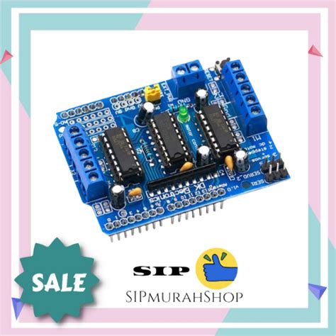 L293 L293d Motor Driver Shield For Arduino Mega Uno Nano Lazada Indonesia