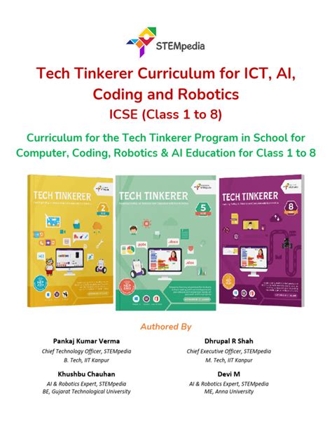 Tech Tinkerer Curriculum For Icse School Ict Ai Coding And Robotics Class 1 To 8 Pdf