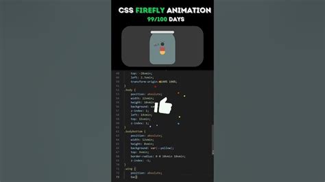 Day 098 Css Firefly Animation Codingisfun Html Shorts Youtube