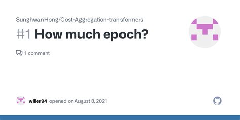How Much Epoch · Issue 1 · Sunghwanhongcost Aggregation Transformers · Github