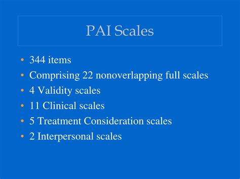 Ppt Personality Assessment Inventory ™ Pai ® Powerpoint