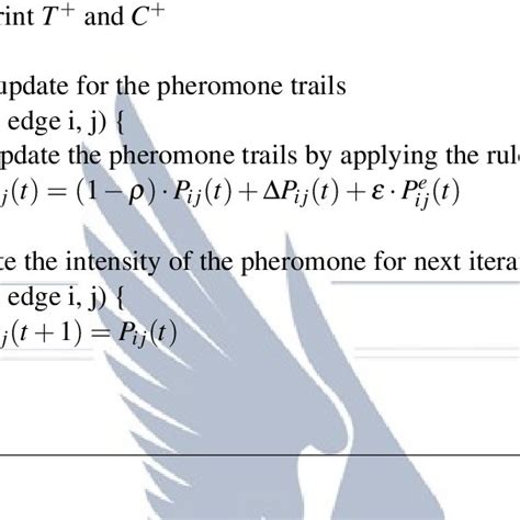 Elitist Ant System Pseudocode For Solving The Route Allocation Problem Download Scientific