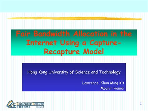 Ppt Fair Bandwidth Allocation In The Internet Using A Capture Recapture Model Powerpoint