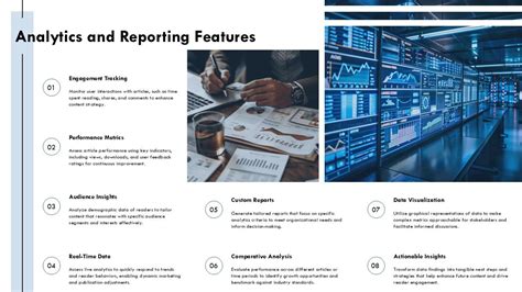 Analytics And Reporting Features Xpub Ppt Template St Ai Ss Ppt Example
