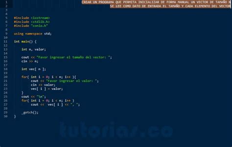 Arrays Visual C Inicializacion Manual Vector Tutorias Co