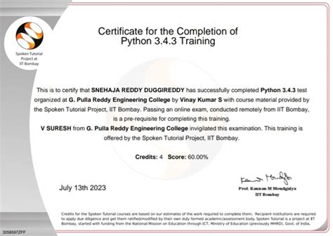 Pythontraining Spokentutorial Iitbombay Skilldevelopment Snehaja Reddy Duggireddy