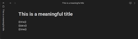 Date Time Title Placeholders Are Not Working Help Obsidian Forum
