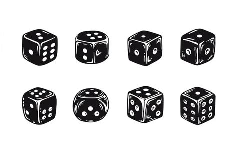 Vector Set Dice White Background Premium Ai Generated Vector