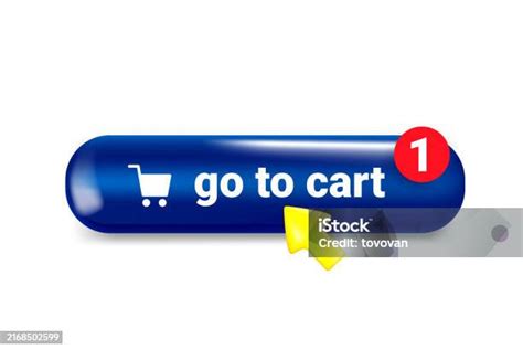 커서 화살표가 있는 장바구니 버튼으로 이동합니다 흰색 배경에 고립 된 3d 벡터 일러스트 레이 션 3차원 형태에 대한 스톡 벡터 아트 및 기타 이미지 Istock