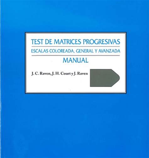 Test De Matrices Progresivas Manual Raven