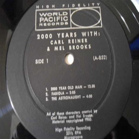 Mel Brooks 2000 Years With Carl Reiner And Mel Brooks Lp Vinyl