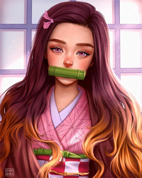 Dana Digital Artist Cg On Instagram Nezuko Demon Slayer ☺️ After