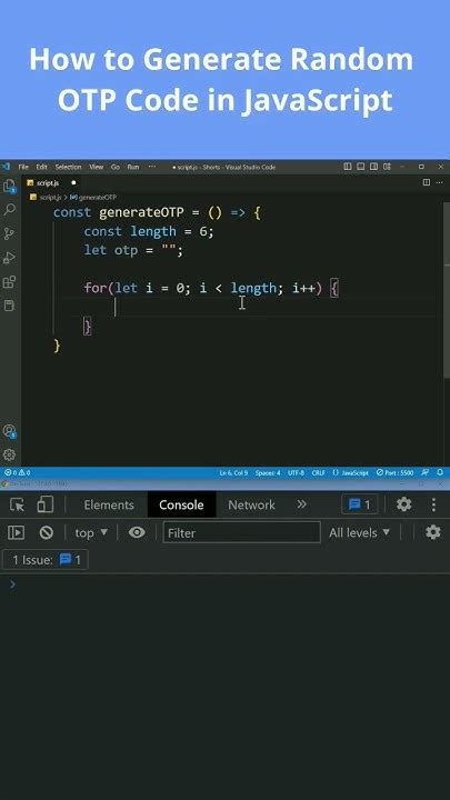 Generate Random Otp Code Using Javascript Javascript Javascript