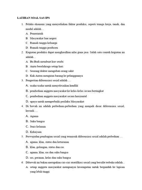 Latihan Soal Final Test Pdf