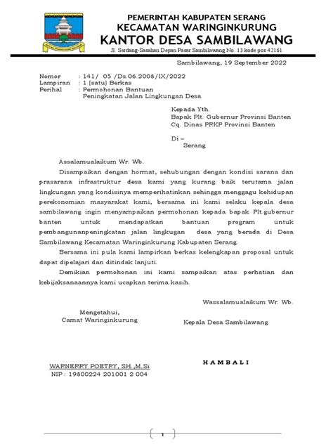 Proposal Paving Blok Prov Pdf