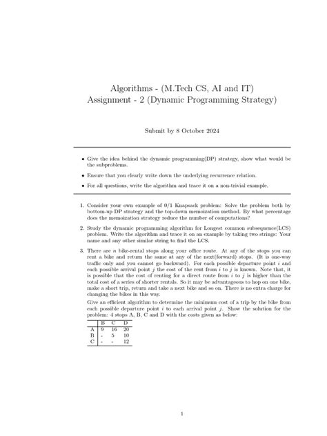 Algorithms Assignment 2 University Of Hyderebad Pdf