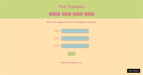 Fun Traingles Codesandbox