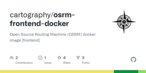 GitHub Cartography Osrm Frontend Docker Open Source Routing Machine OSRM Docker Image