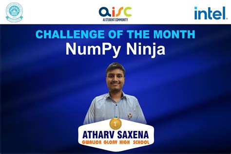 Winning The Python Numpy Coding Challenge Gwalior Glory High School