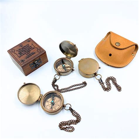 Round Personalized Engraved Compass T Boxed Custom Engravable Ts