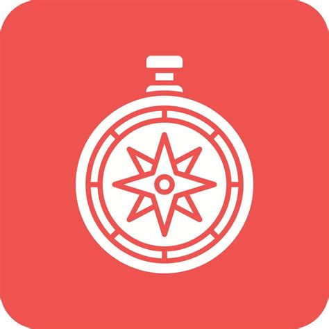 Compass Glyph Round Corner Background Icon 16007211 Vector Art At Vecteezy