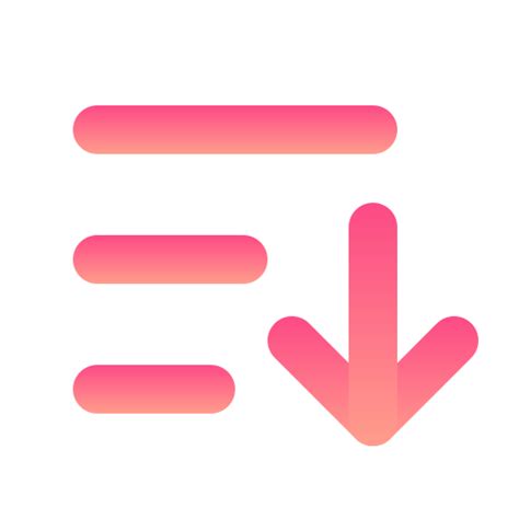 Sorting Generic Gradient Outline Icon