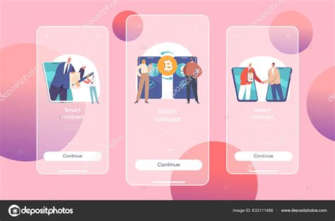 Smart Contract Execution Mobile App Page Plantilla Pantalla Incorporada
