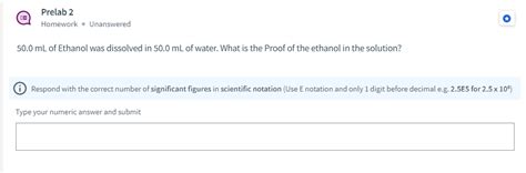 Solved Prelab 1 Homework A Answered 262 Ml Of Ethanol