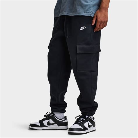 Nike Club Fleece Cargo Pants Black Black White Jd Sports