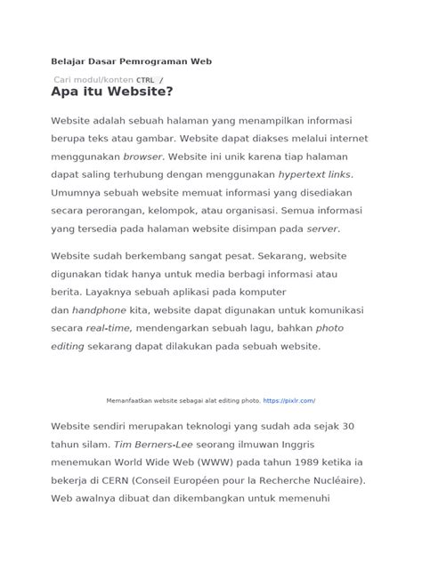 belajar dasar pemrograman web pdf