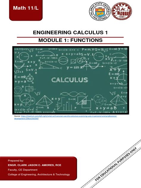 Calculus Module 1 Functions Pdf Function Mathematics Derivative