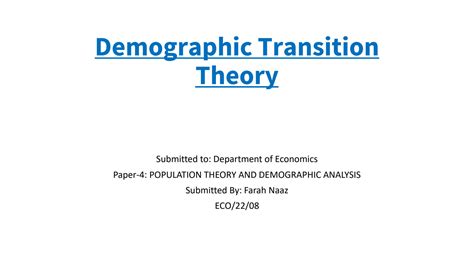 SOLUTION Demographic Transition Theory Studypool