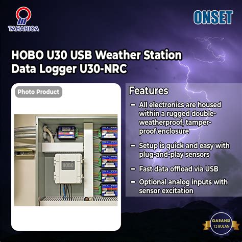 HOBO U30 USB Weather Station Data Logger U30 NRC Alat Uji