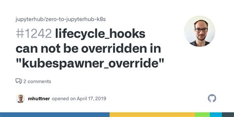 Lifecyclehooks Can Not Be Overridden In Kubespawneroverride · Issue 1242 · Jupyterhubzero